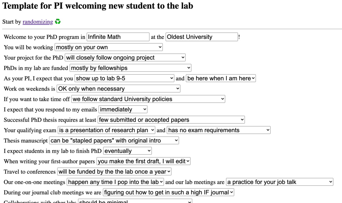 Template for welcoming new students – Extreme Sciencing